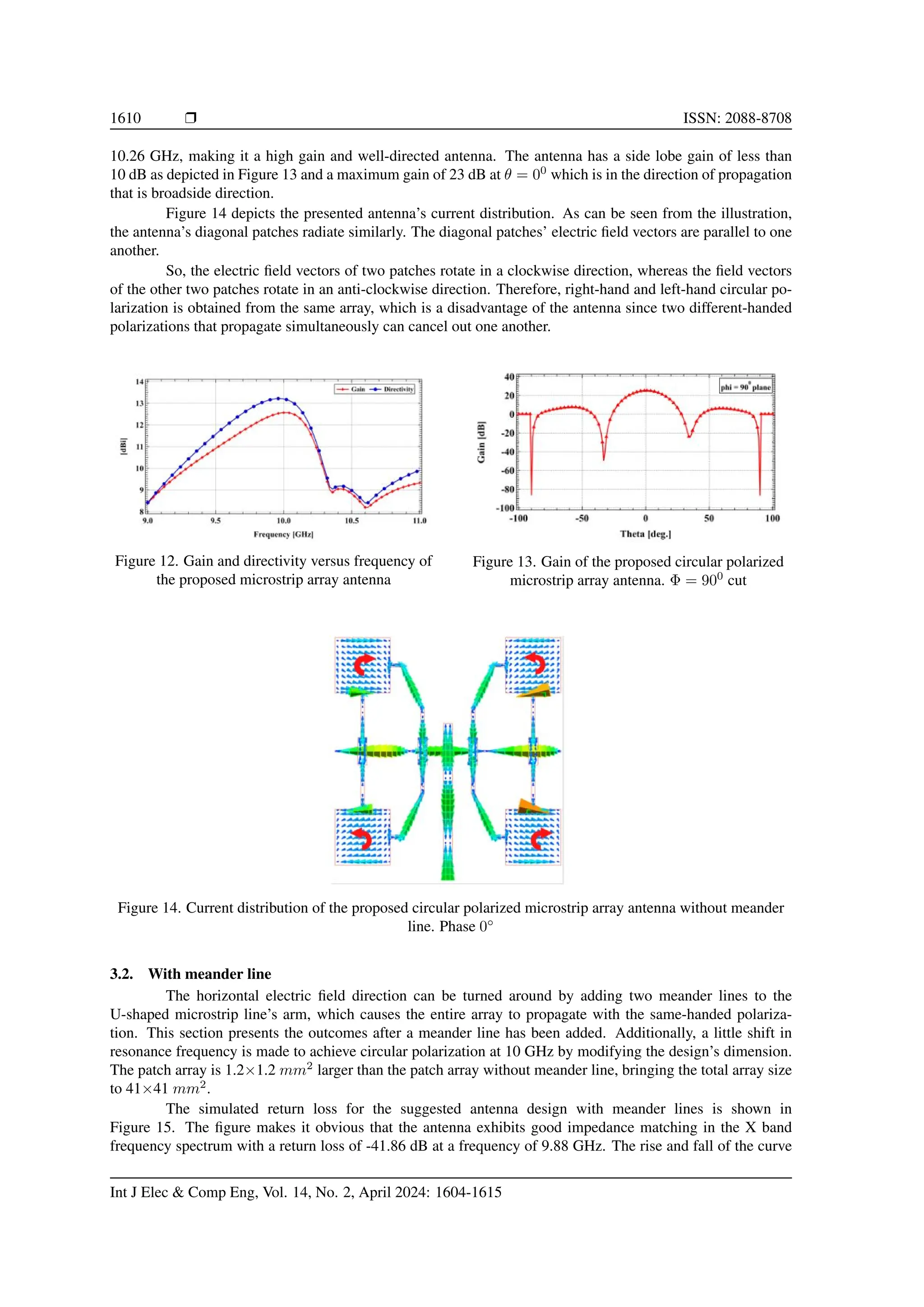 A simple feed orthogonal excitation X-band dual circular polarized microstrip patch array ...