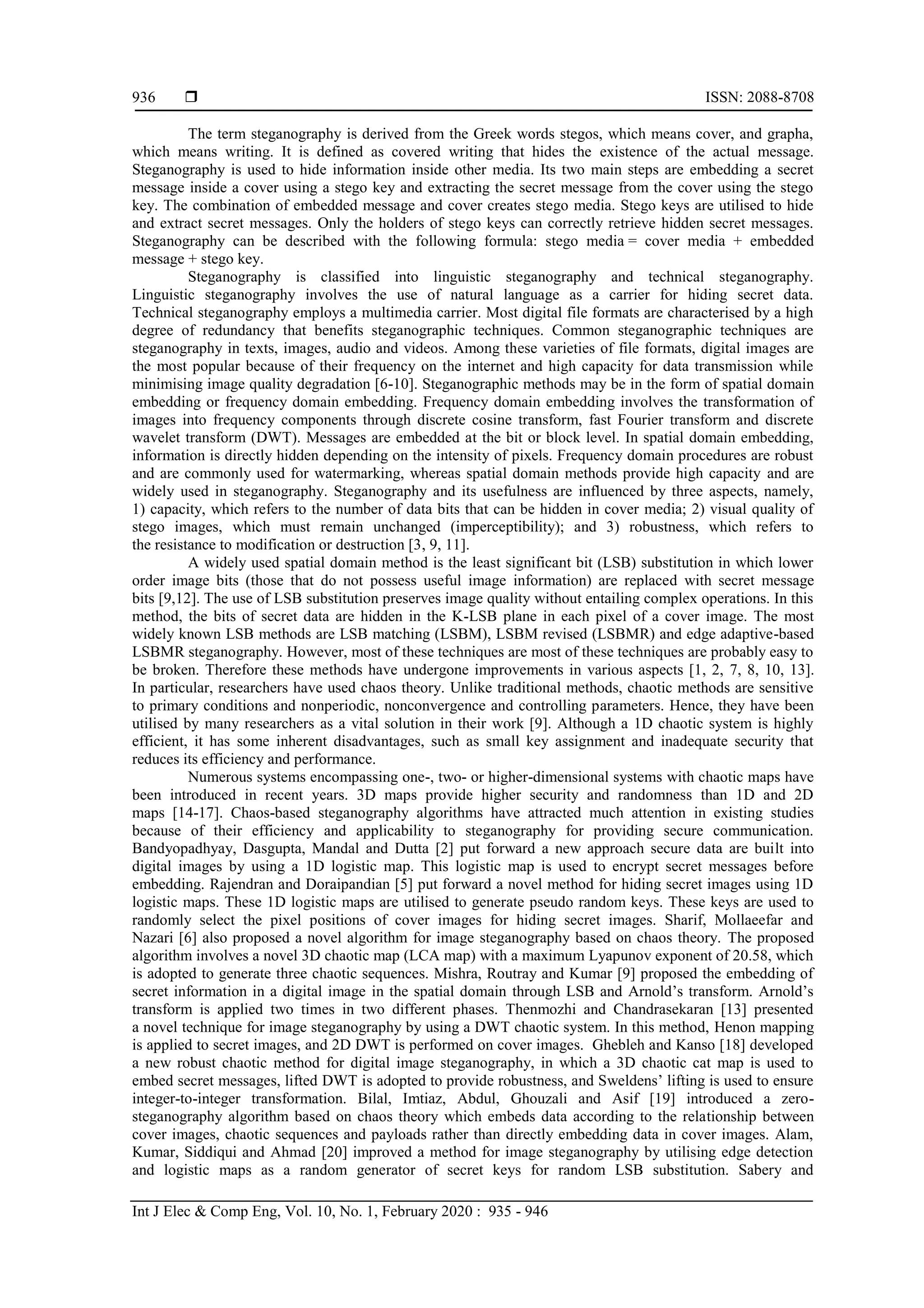 Image steganography using least significant bit and secret map ...