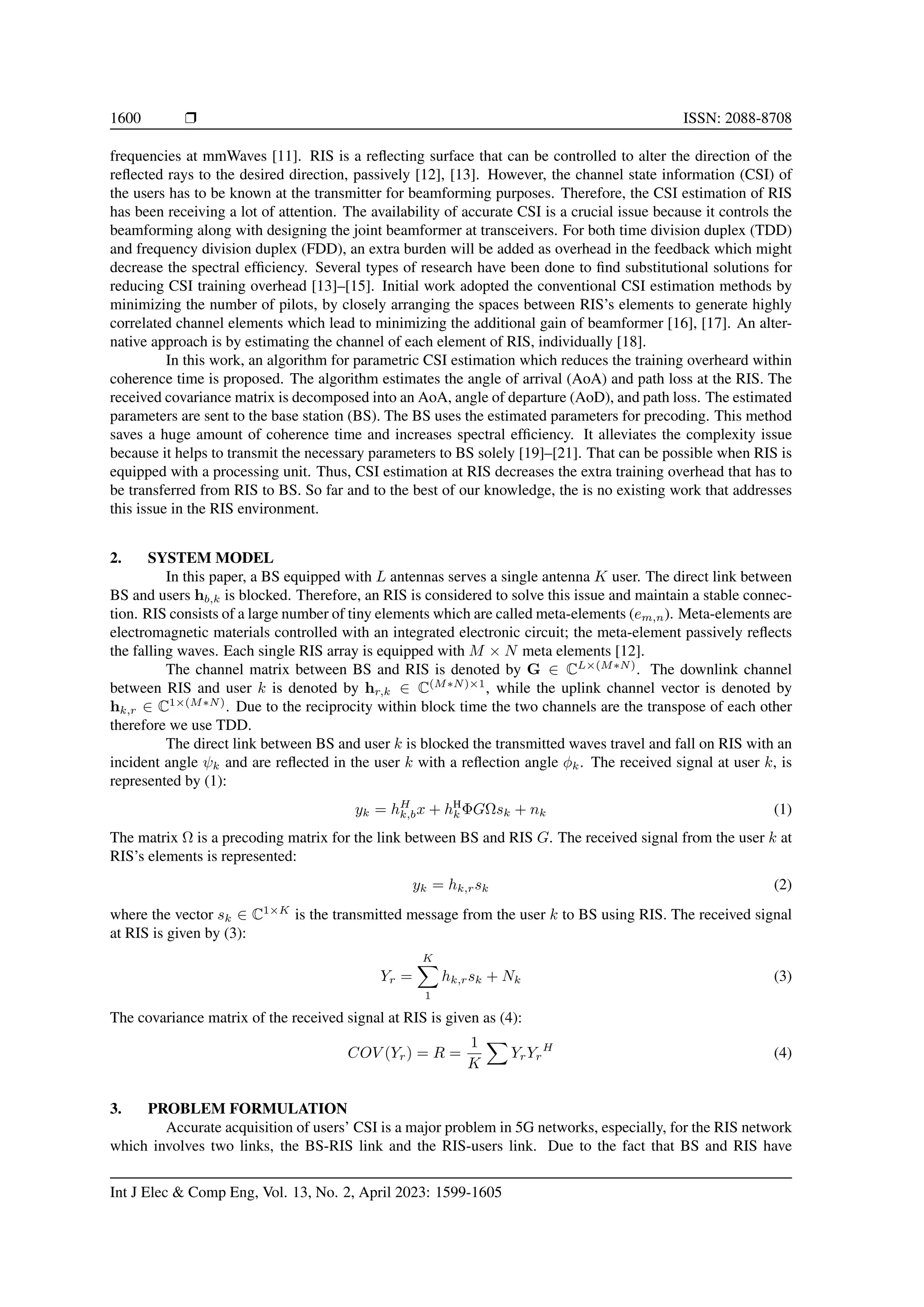 Channel state information estimation for reconfigurable intelligent ...