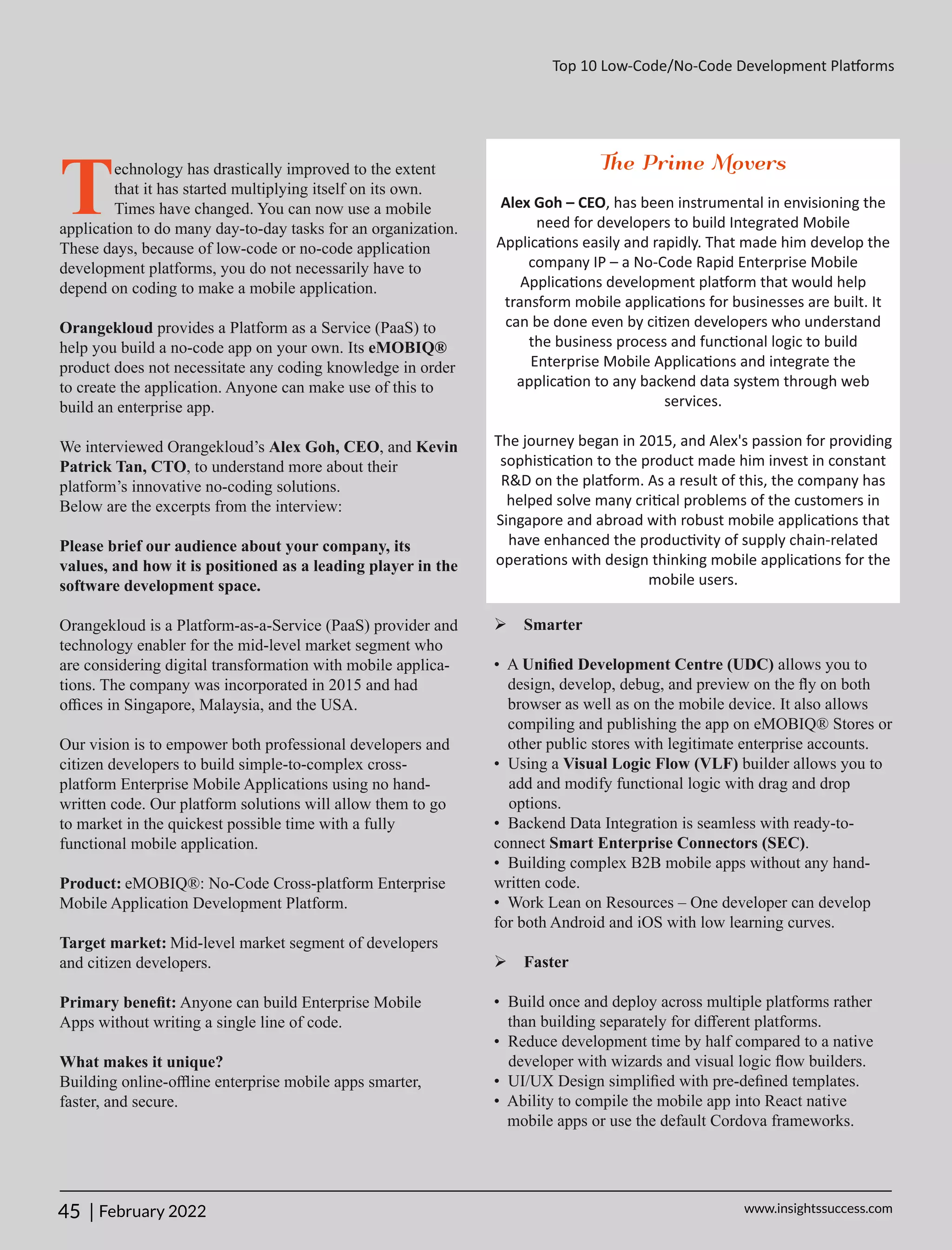 Top 10 Low-CodeNo Code Development Platforms | PDF