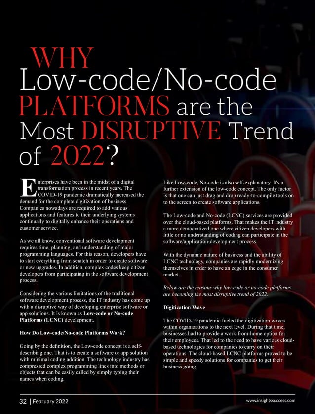 Top 10 Low-CodeNo Code Development Platforms | PDF