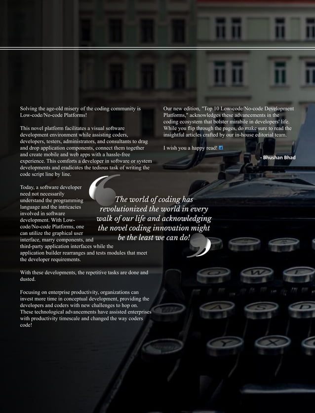 Top 10 Low-CodeNo Code Development Platforms | PDF