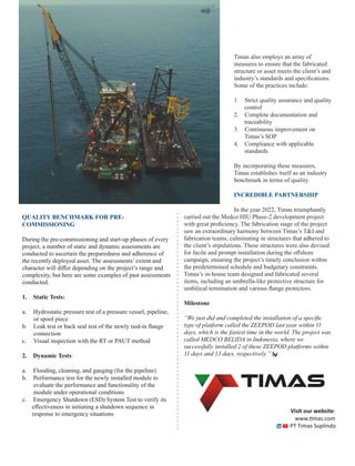 PT TIMAS SUPLINDO: Transforming the EPCIC Industry with Excellence and ...