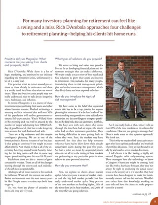 Richard D'Ambola – Proactive Advisor Magazine – Volume 3, Issue 5 | PDF