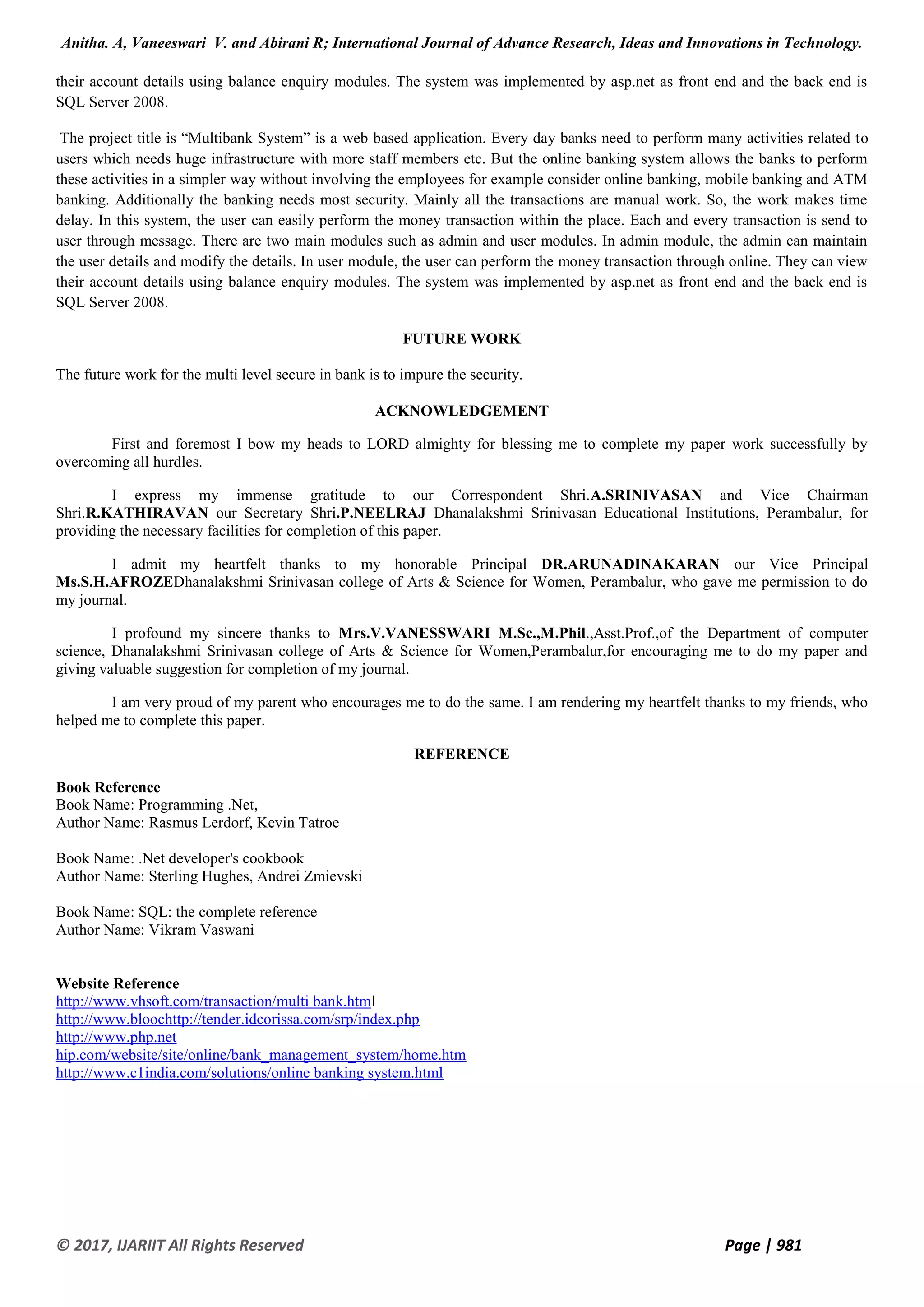 MULTI-BANK SYSTEM | PDF