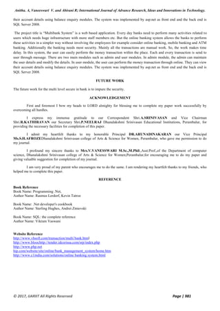 MULTI-BANK SYSTEM | PDF