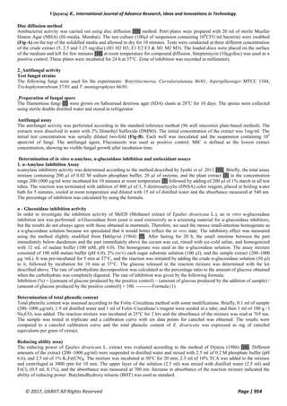 Preliminary Studies on Antidiabetic, Antimicrobial and Antioxidant ...
