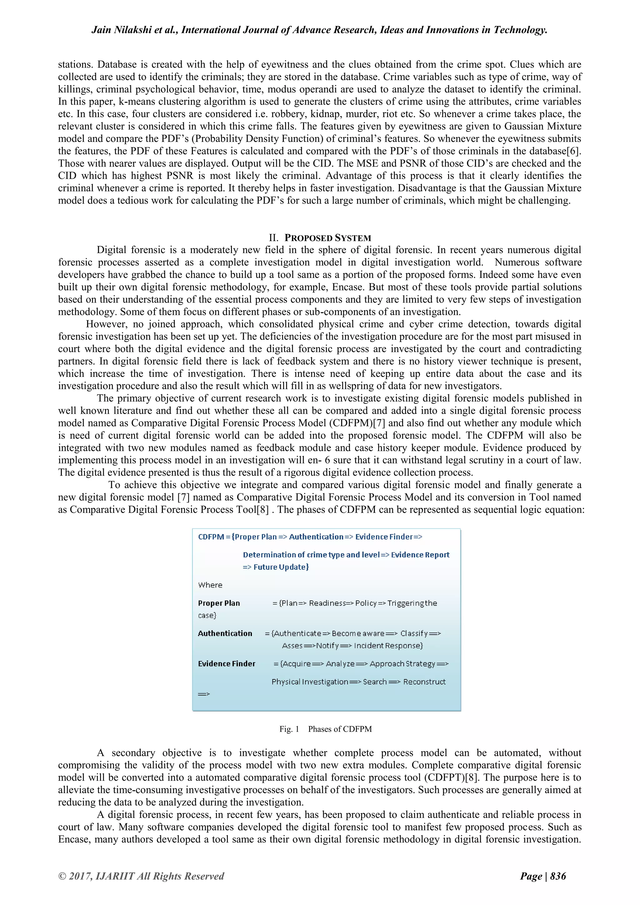 Physical And Cyber Crime Detection Using Digital Forensic Approach A