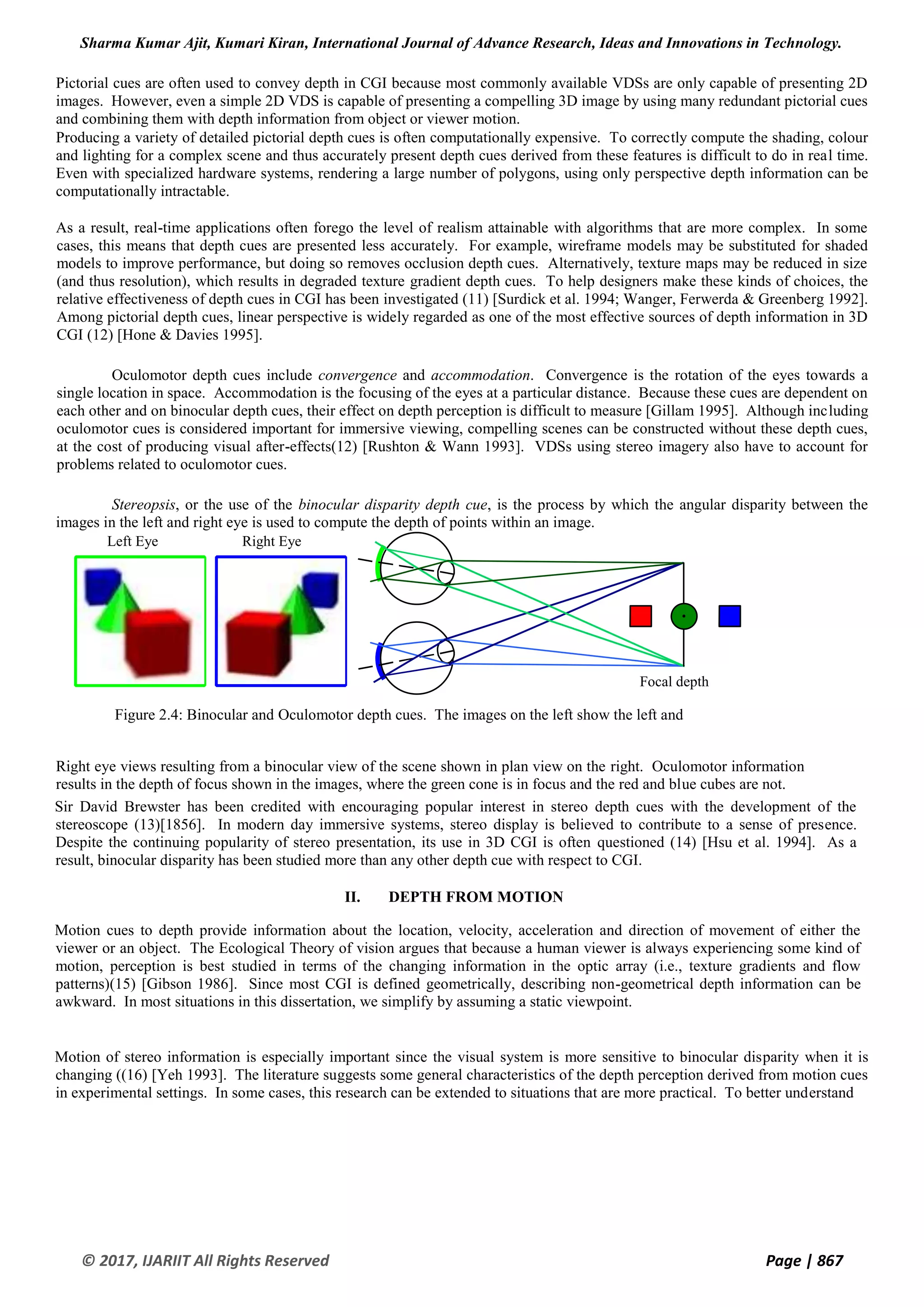 Human Depth Perception | PDF | 3-D Graphics | Computer Software and Applications