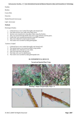 An Investigative Study on the Leaf Spots of Achyranthes aspera.Linn. | PDF