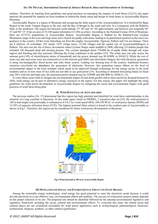 Social and Environmental Study on Wind Power Development in Ayeyarwaddy ...