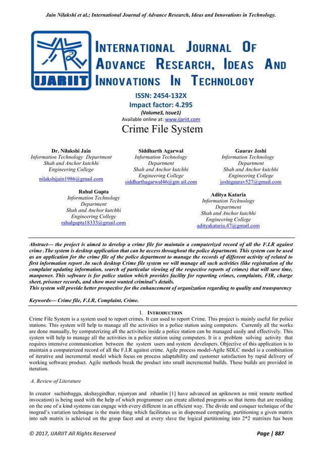 Crime File System | PDF
