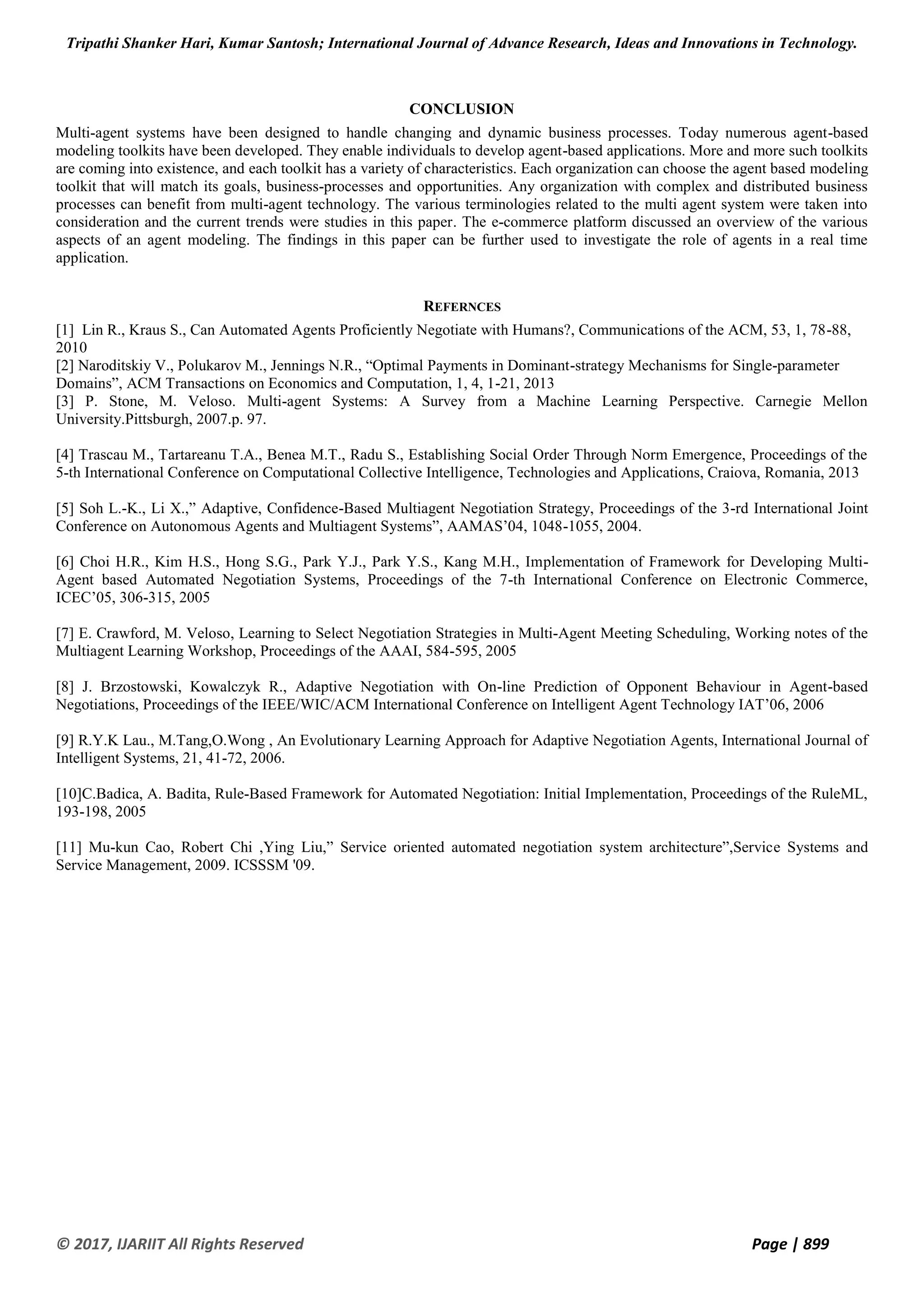 Auotomated Negotiation in a B2B Environment | PDF