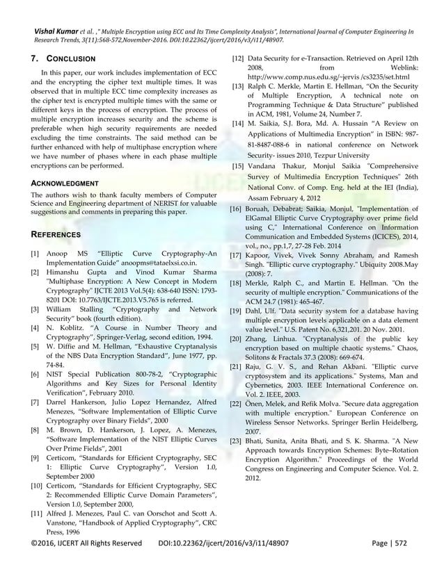 Multiple Encryption using ECC and Its Time Complexity Analysis | PDF | Computer Software and ...