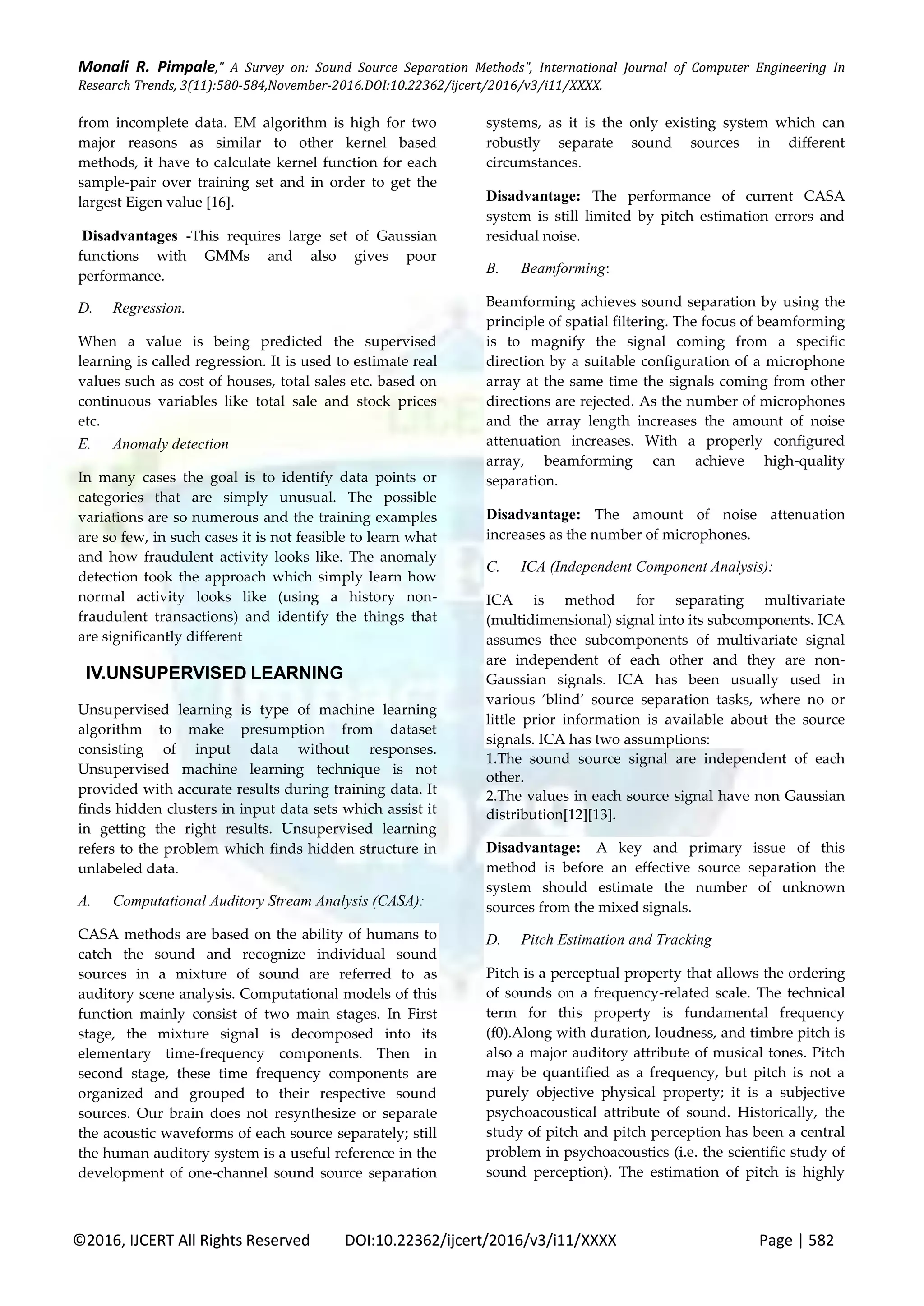 A Survey On Sound Source Separation Methods Pdf