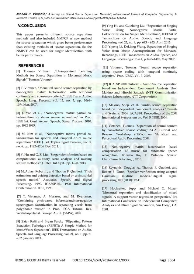 A Survey On Sound Source Separation Methods Pdf