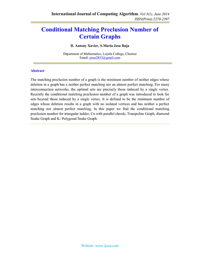 Conditional Matching Preclusion Number of Certain Graphs | PDF