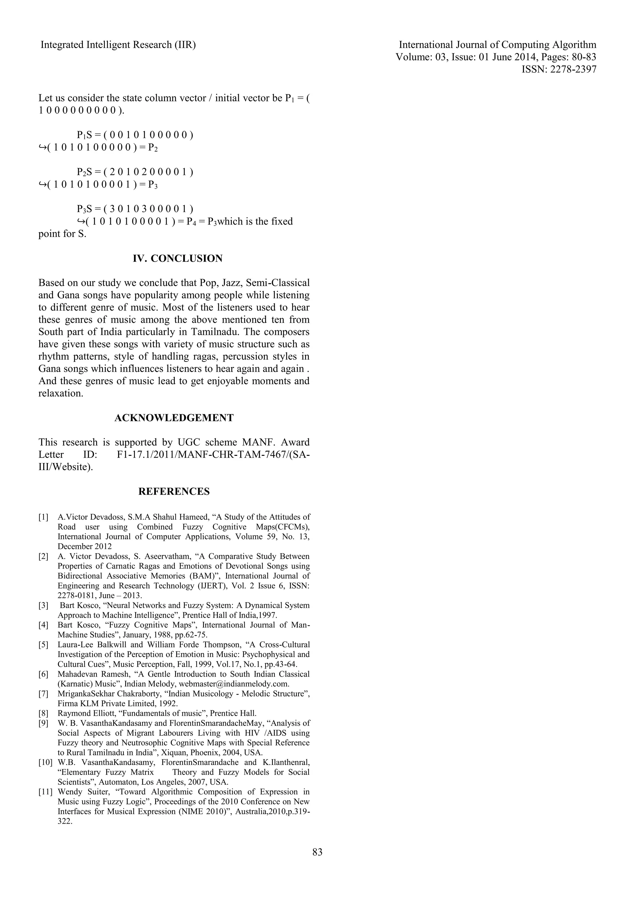 Impact of Different Genre of Tamil Cine Music Using Combined Disjoined ...