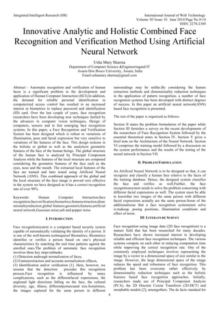 Innovative Analytic and Holistic Combined Face Recognition and ...
