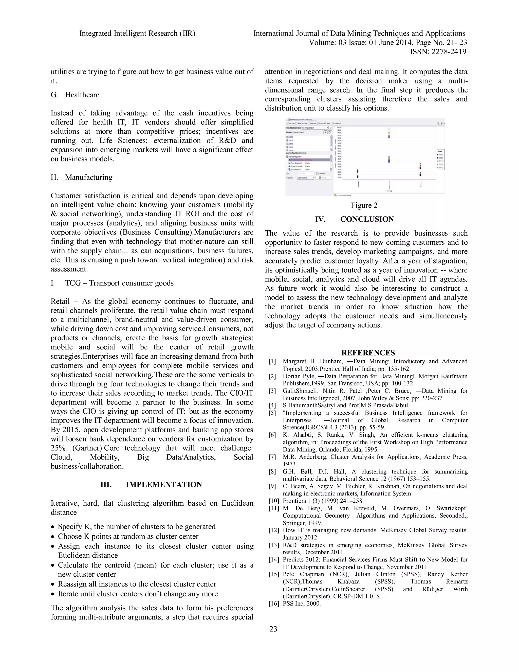 Analysis of Sales and Distribution of an IT Industry Using Data Mining Techniques | PDF | Sales ...