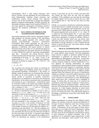 A review on data mining techniques for Digital Mammographic Analysis | PDF