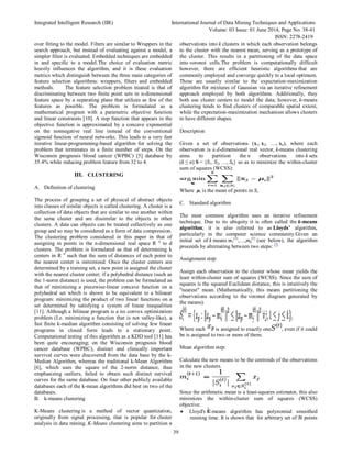 A Novel Approach to Mathematical Concepts in Data Mining | PDF