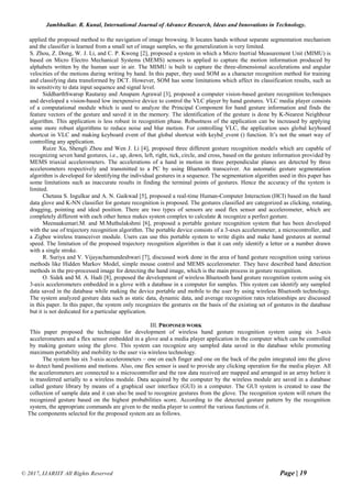 Mems Sensor Based Approach for Gesture Recognition to Control Media in Computer | PDF