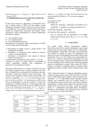 Fuzzy Max-Min Composition in Quality Specifications of Multi-Agent System | PDF