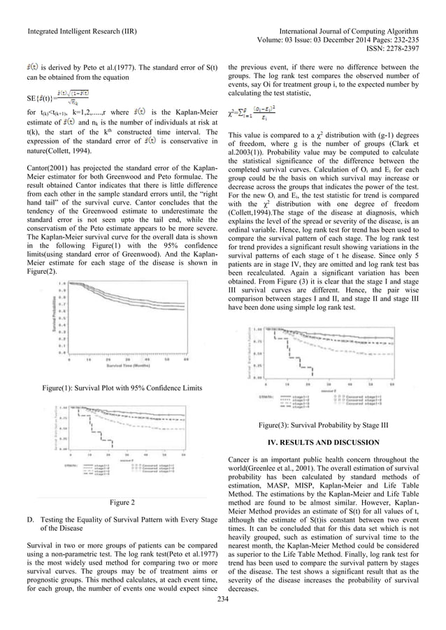 Non Parametric Survival Models Doc Cancer Diseases And Conditions