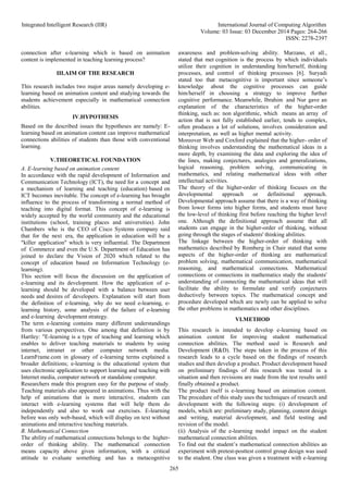 Animation to Develop Mathematical Connections in Students | DOC