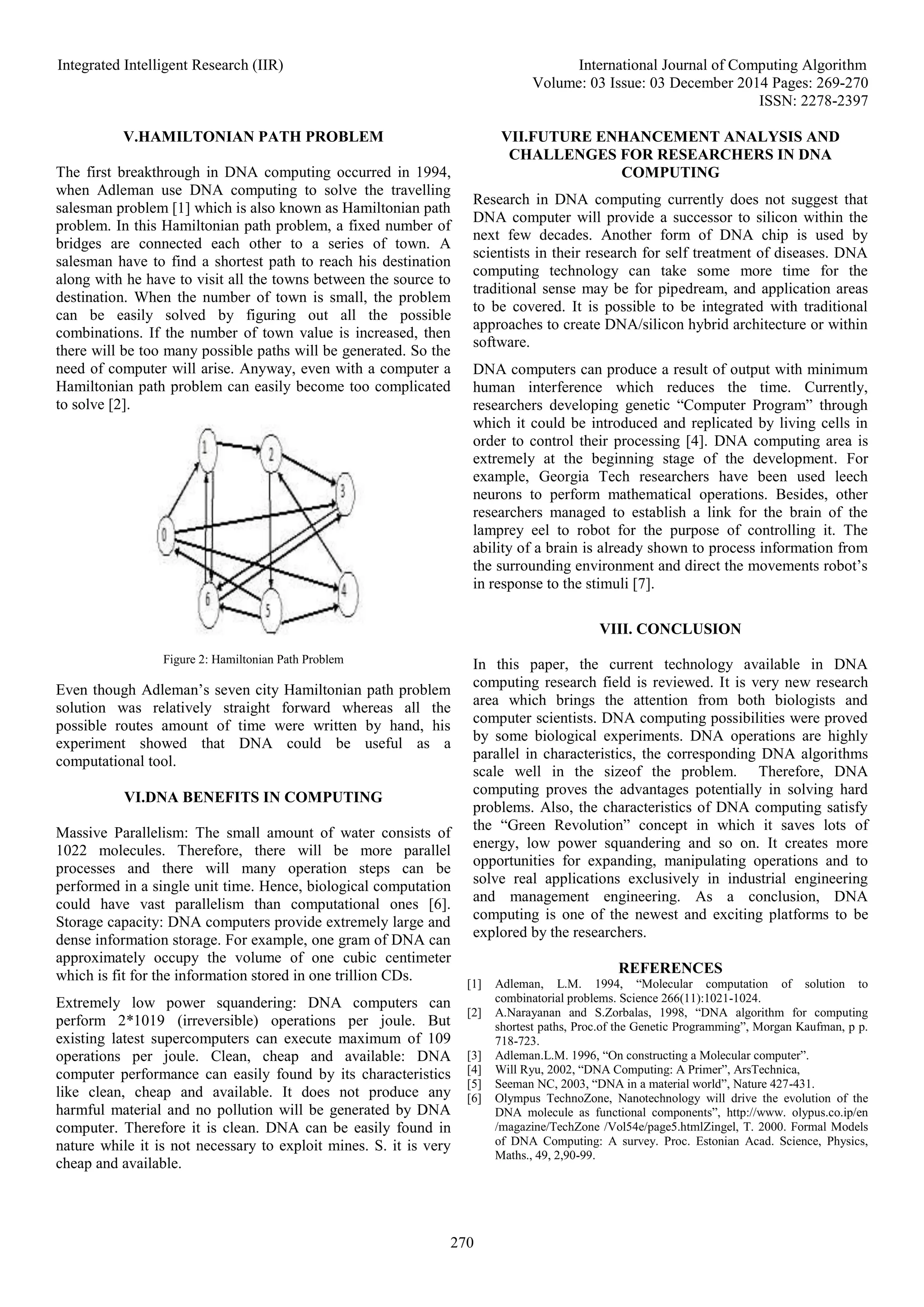 Recent Advancements in DNA Computing | DOC