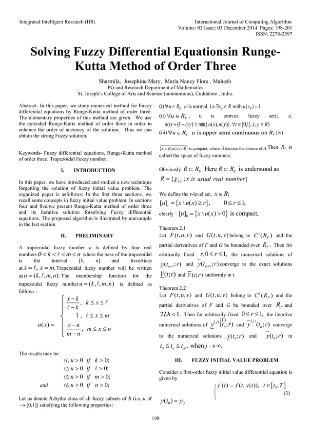 Solving Fuzzy Differential Equationsin Runge Kutta Method Of Order Three