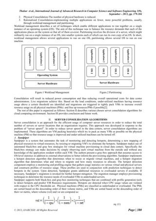 SERVER COSOLIDATION ALGORITHMS FOR CLOUD COMPUTING: A REVIEW | PDF