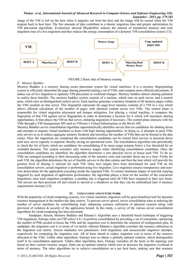 SERVER COSOLIDATION ALGORITHMS FOR CLOUD COMPUTING: A REVIEW | PDF