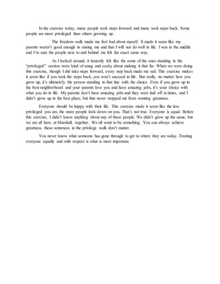 Privilege walk | PDF