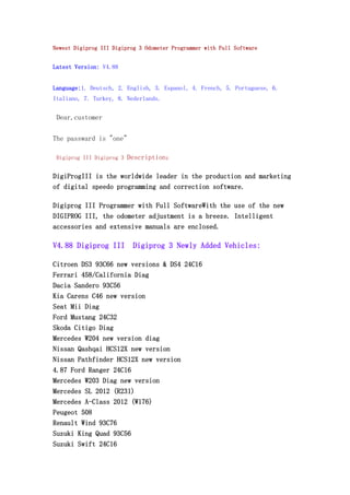 V4.88 newest digiprog iii digiprog 3 odometer programmer with full ...