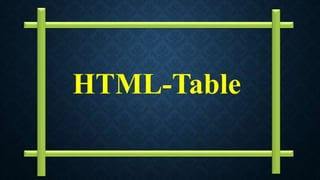 html-table | PPT