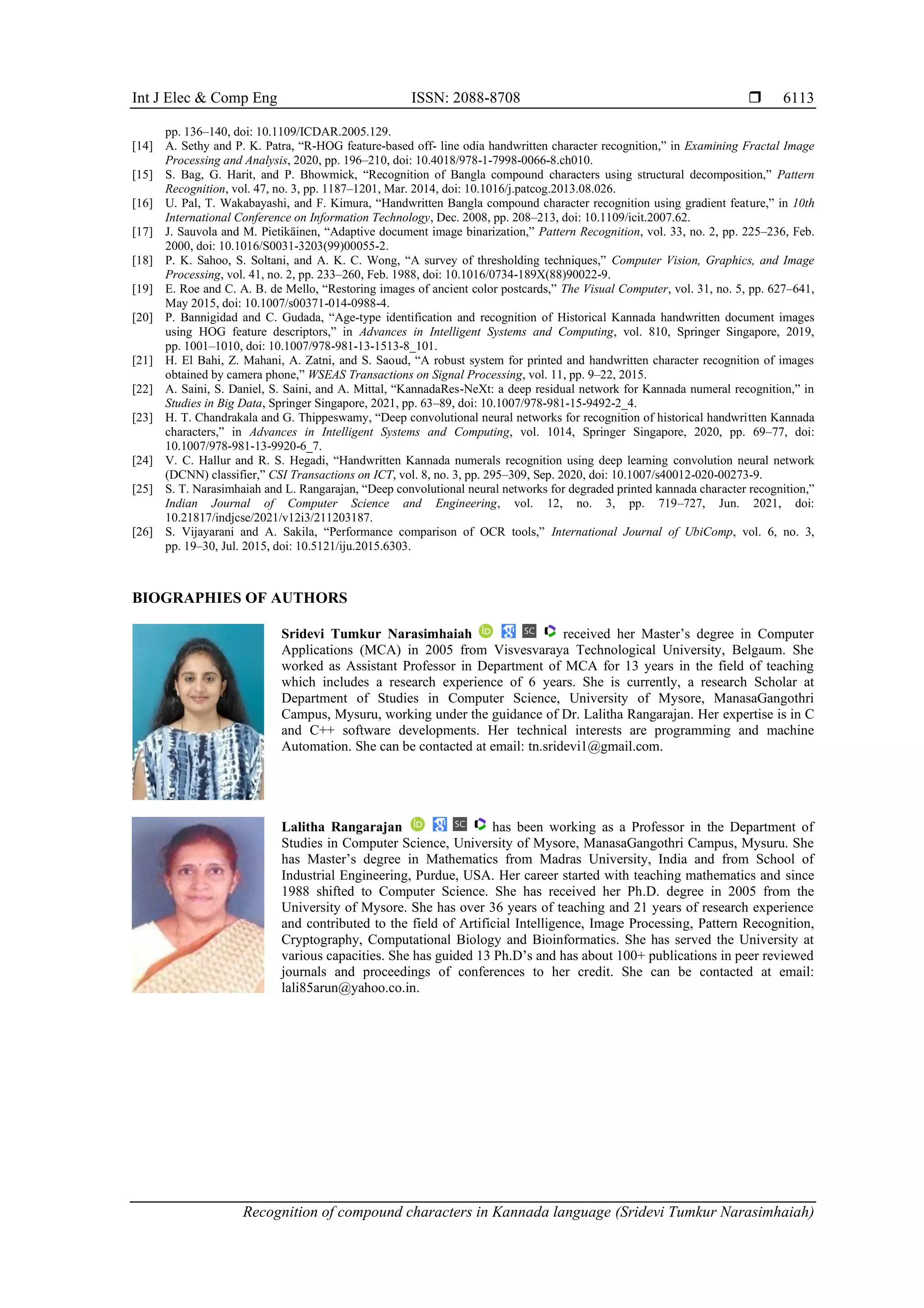 Recognition of compound characters in Kannada language | PDF