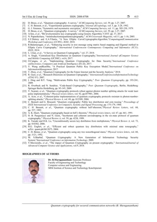 Quantum cryptography for secured communication networks | PDF