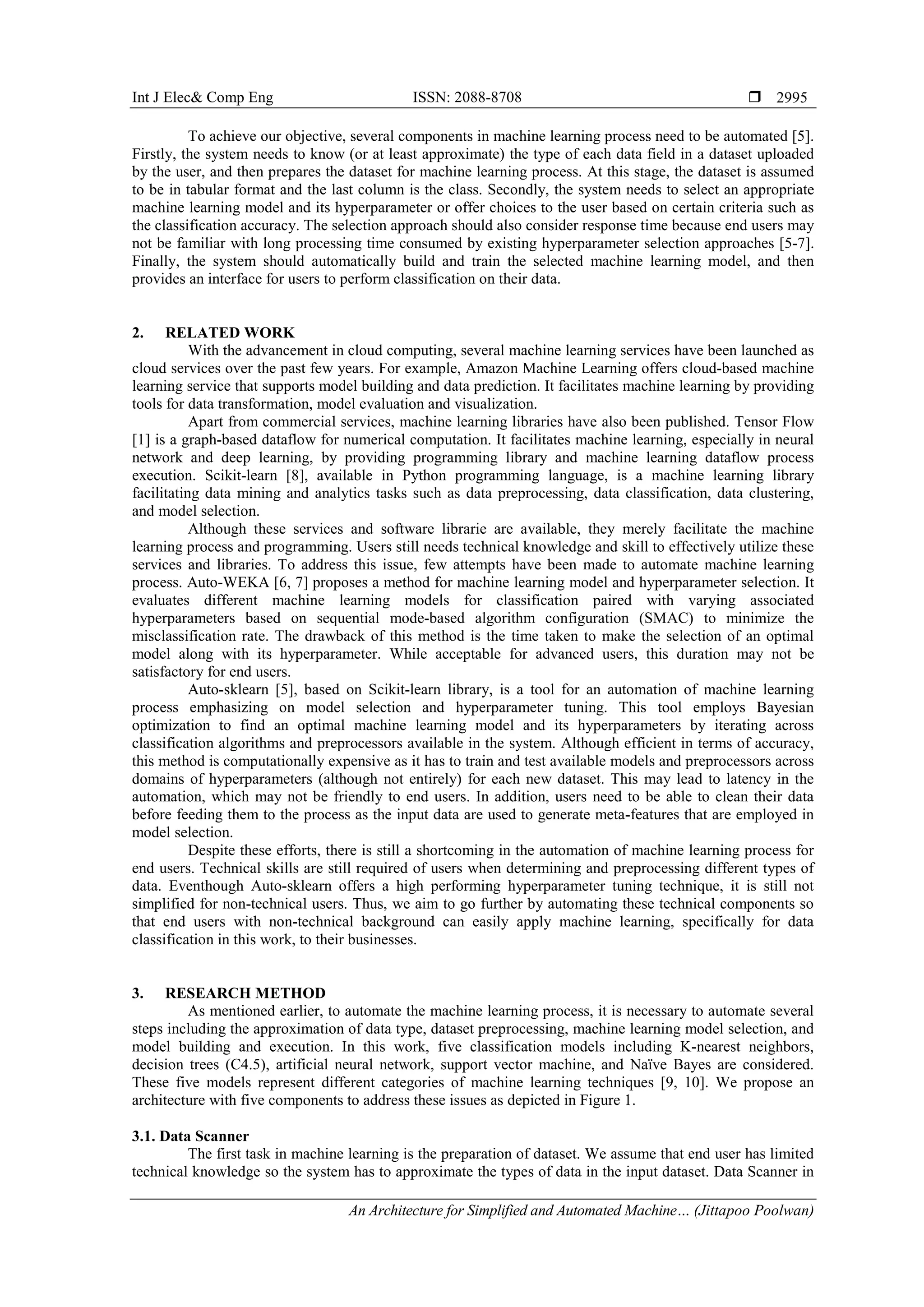An Architecture For Simplified And Automated Machine Learning Pdf