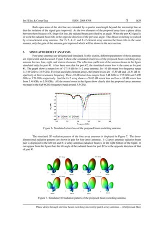 Phase delay through slot-line beam switching microstrip patch array antenna design for sub-6 GHz ...