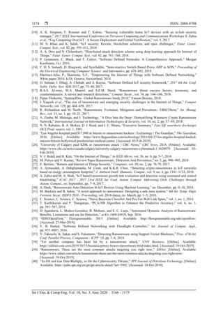 Ransomware protection in loT using software defined networking | PDF