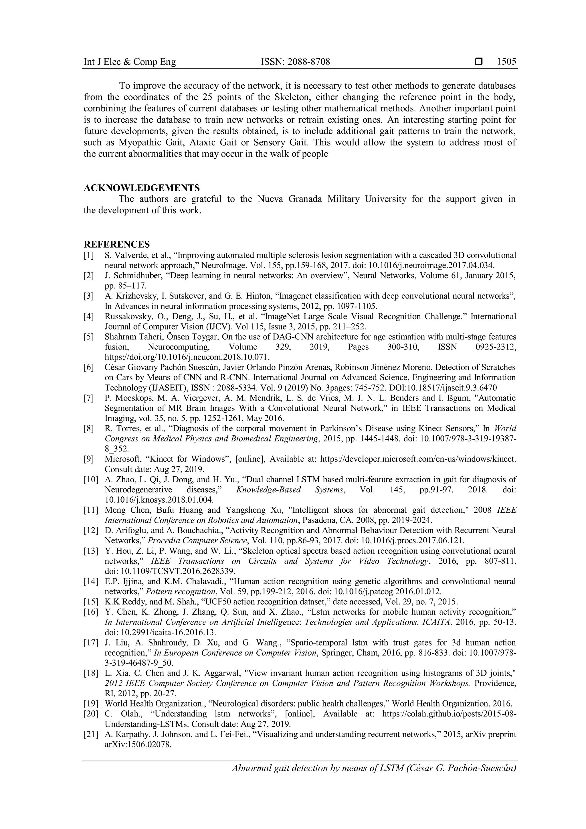 Abnormal Gait Detection By Means Of Lstm Pdf
