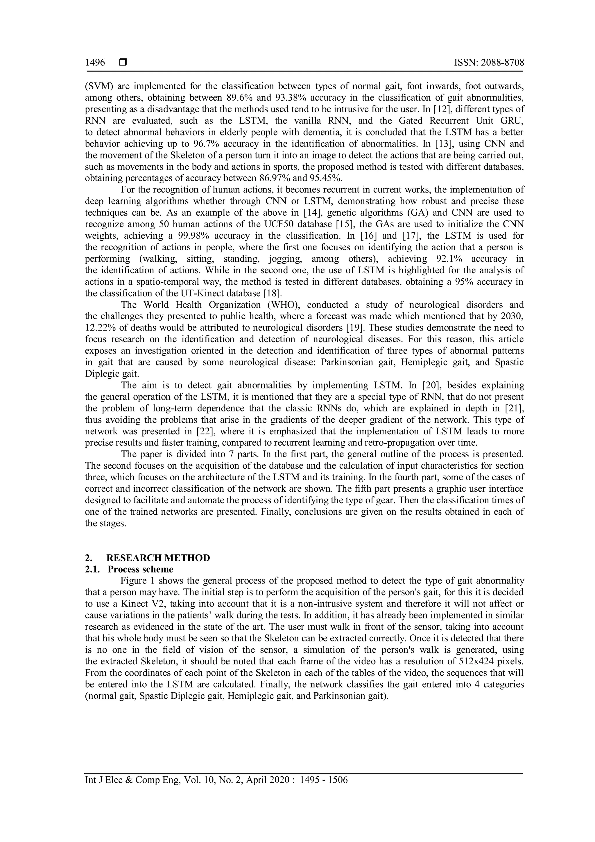 Abnormal Gait Detection By Means Of Lstm Pdf