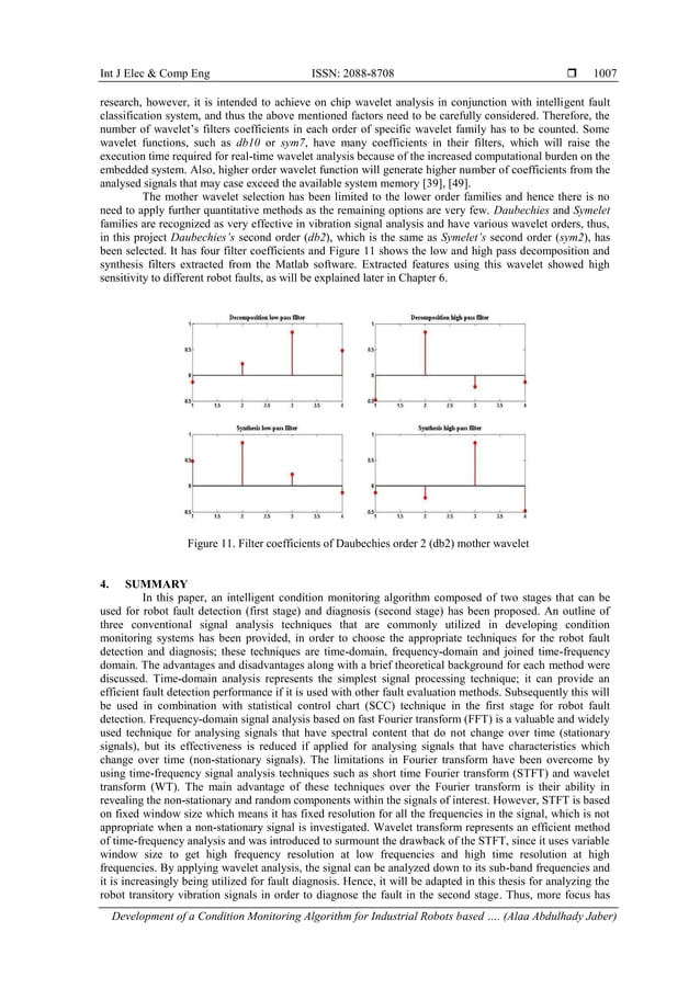 Development Of A Condition Monitoring Algorithm For Industrial Robots