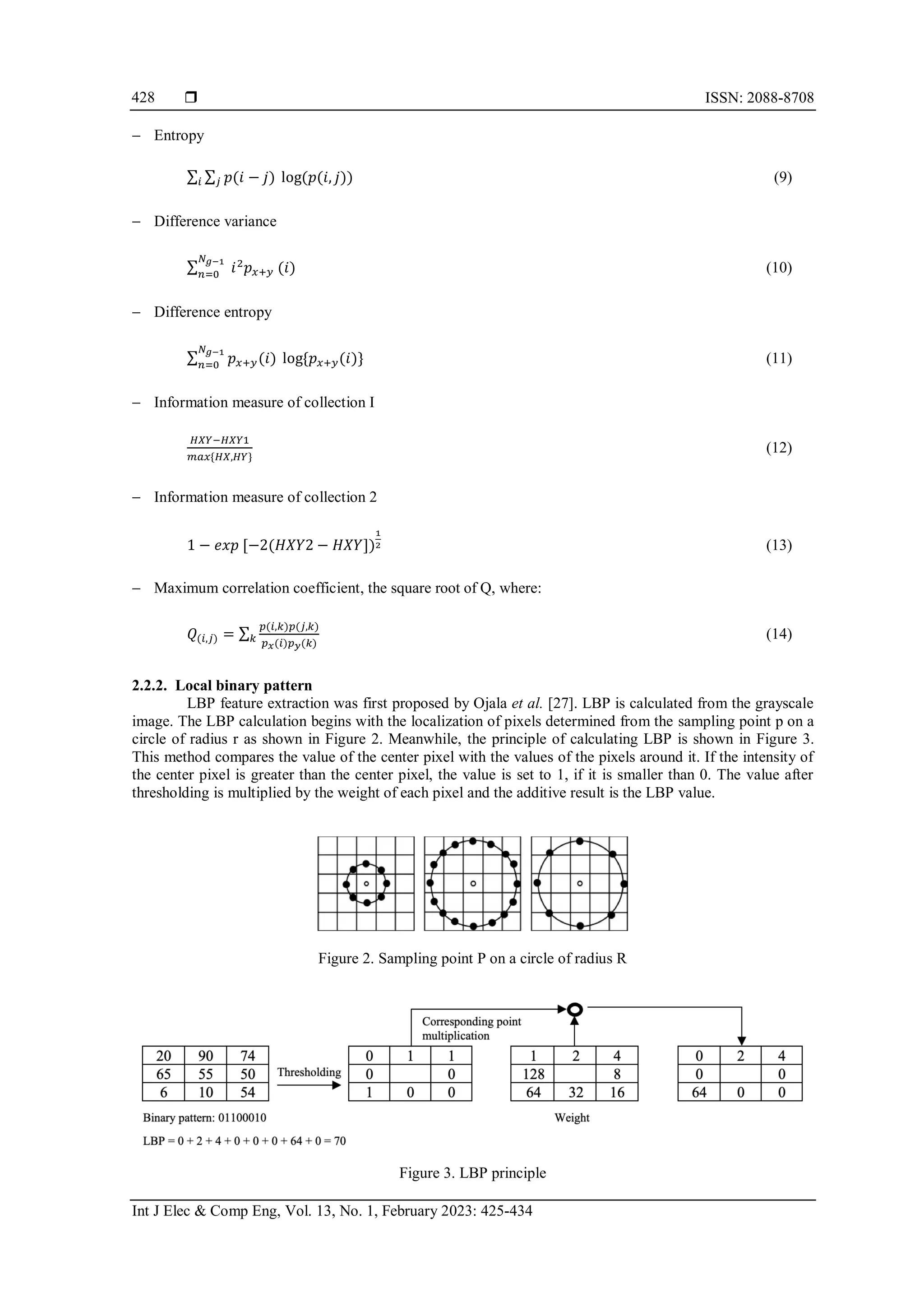 Combination of texture feature extraction and forward selection for one-class support vector ...