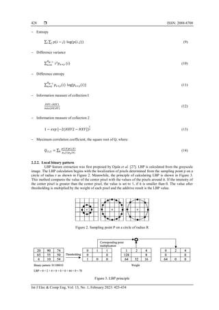Combination of texture feature extraction and forward selection for one-class support vector ...