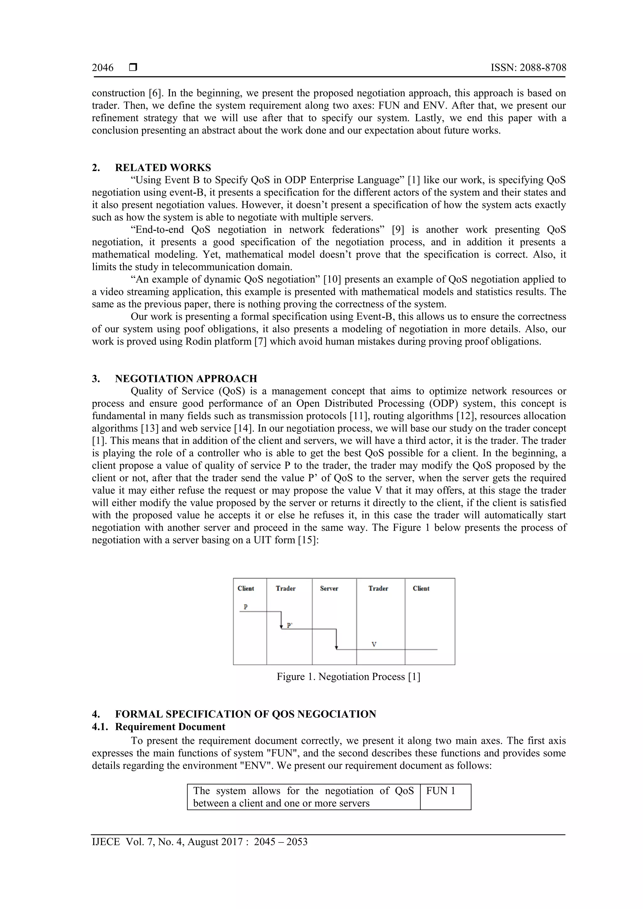 Formal Specification of QoS Negotiation in ODP System | PDF