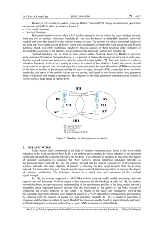 Analysis of back propagation and radial basis function neural networks for handover decisions in ...