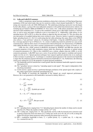Systematic literature survey: applications of LoRa communication | PDF | Computer Networking ...